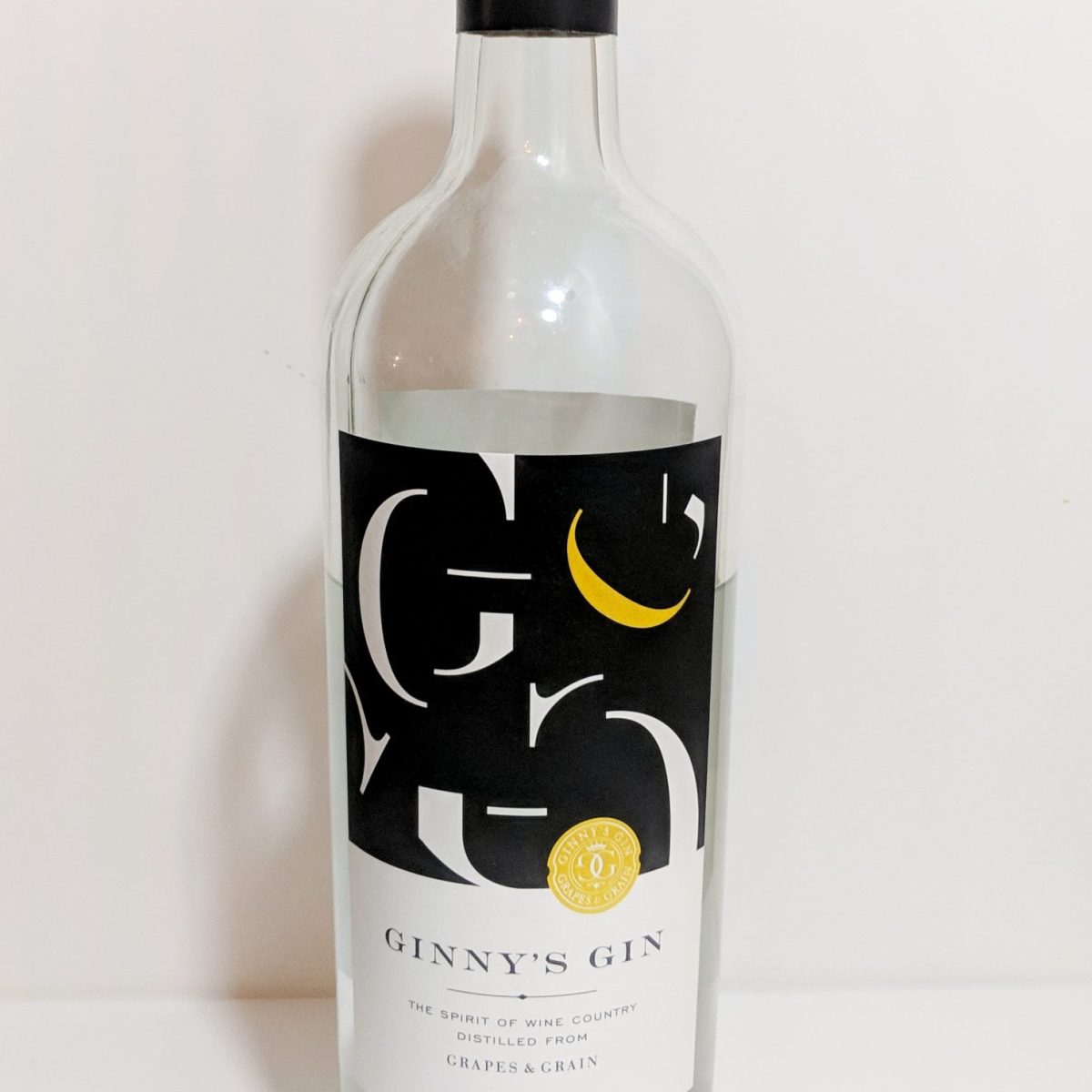 Gins distilled from a base spirit of grapes